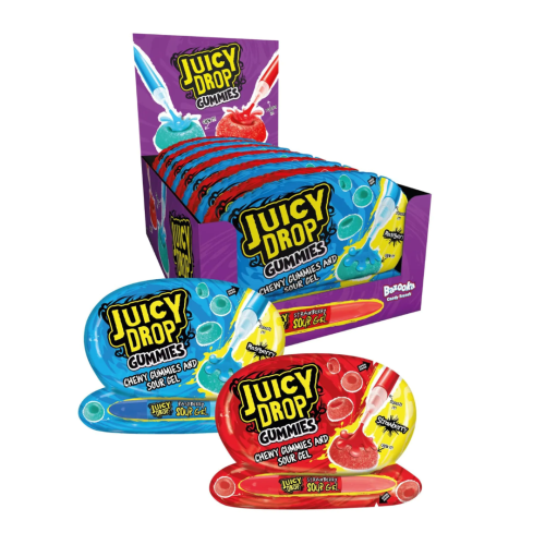 Bazooka Juicy Drop & Sour Gel 12x57g – Sweet Sweets UK