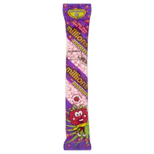 Millions Tubes Raspberry 12x60g – Sweet Sweets UK
