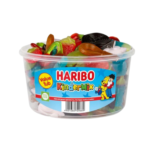 Haribo Kindermix Tub 1kg – Sweet Sweets UK