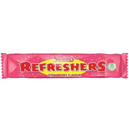 Swizzels Refreshers Strawberry Bars 20p PMP 60x18g – Sweet Sweets UK