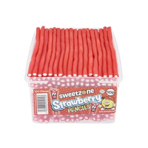 Sweetzone Strawberry Pencil 100 Count – Sweet Sweets UK