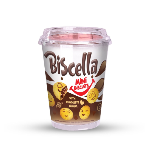 Biscella Chocolate Filled Mini Biscuit 12x125g – Sweet Sweets UK